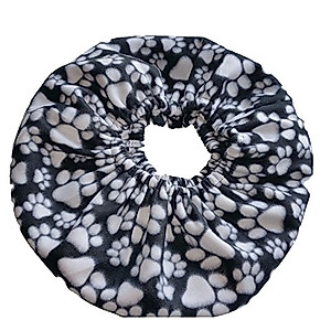 Duke's Digs Critter Cuddler Small Animal Carrier and Bonding Pouch Anti-Anxiety Neck Ring Therapeutic for Pet & Handler Small Dog Cat Hedgehog Puppy Travel Sling - Made in USA (Pawprint)