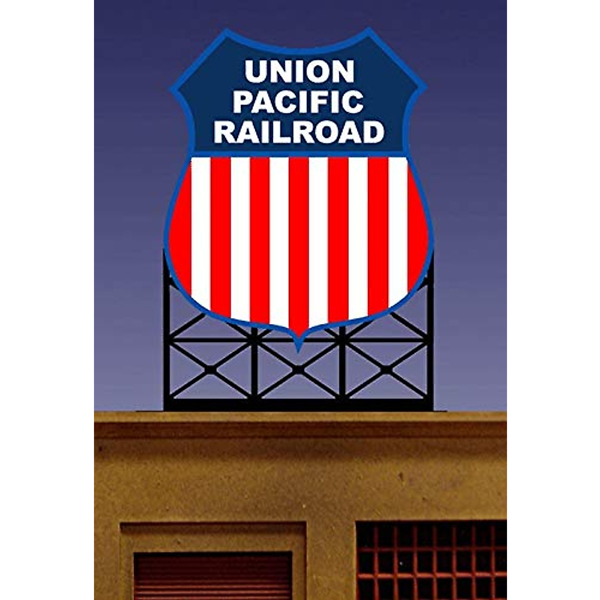 88-1801 Lg Union Pacific Animated neon Billboard by Miller Signs