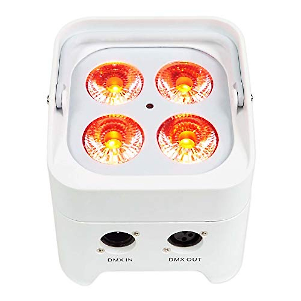 3) Rockville BEST PAR 50 White Rechargeable Par Lights Wireless DMX+RGBWA+UV+Bag