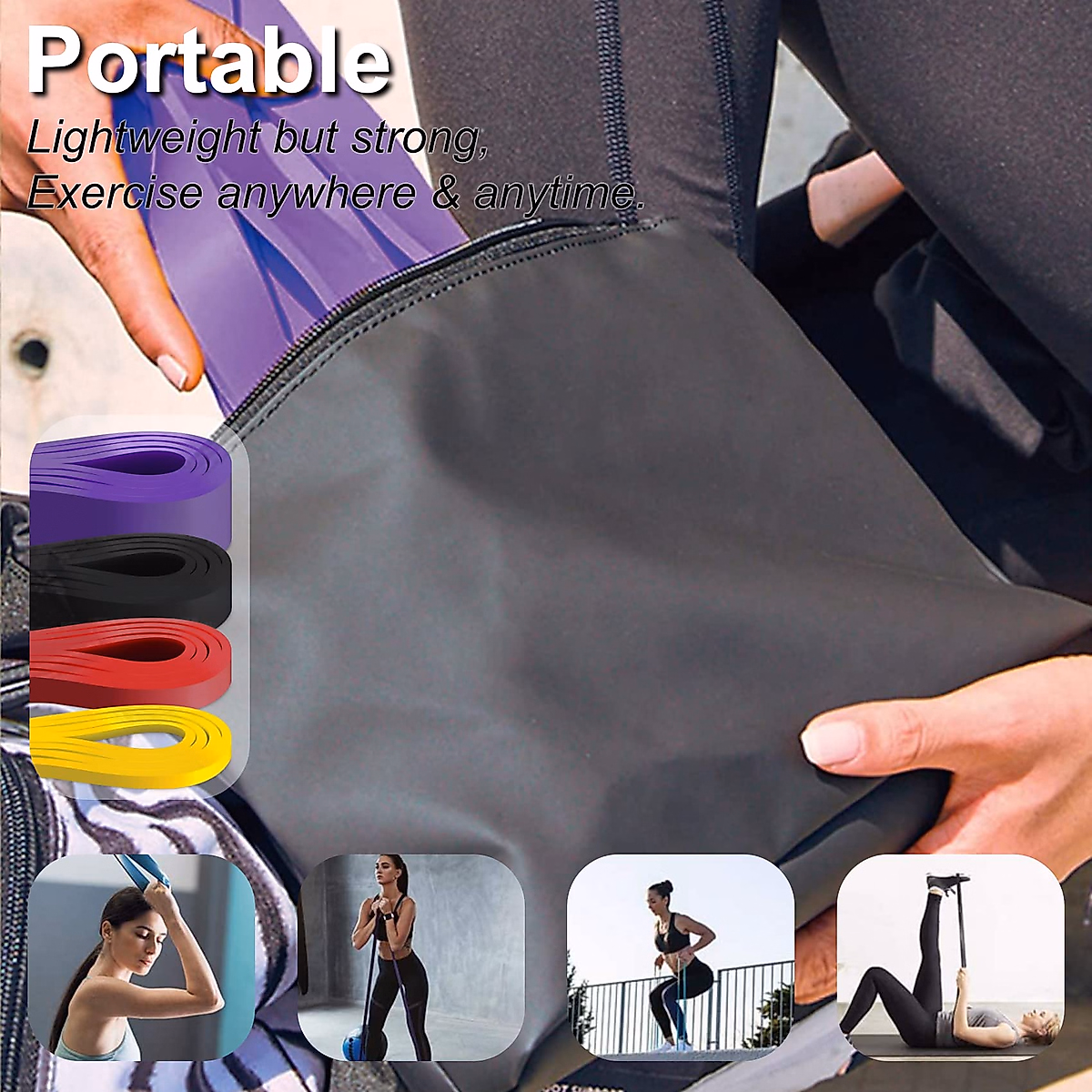 Pull Up Assistance Bands, Resistance Bands for Working Out, Stretch Bands for Exercise, Booty Bands for Women, Strength Training Workout Bands, Red