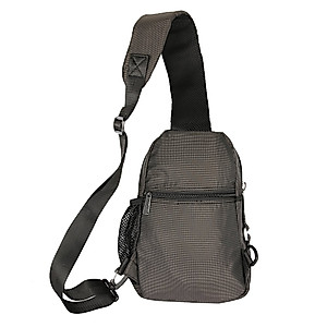 Vanlison Crossbody Sling Bag Backpack Chest Shoulder Bag Unisex Black Fits iPad