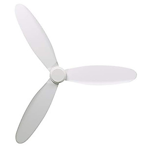 Lucci Air 21287001 Radar DC Ceiling Fan, 52 Inch, White with White Blades