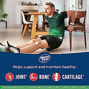 Move Free Advanced Glucosamine Chondroitin MSM Joint Support Supplement, Supports Mobility Comfort Strength Flexibility & Bone - 120 Tablets (40 servings)*