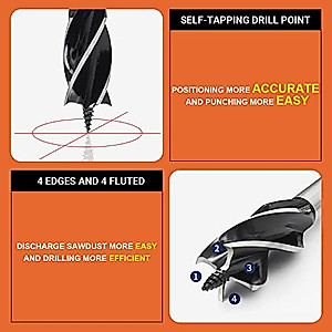 Bushcraft Hand Auger Wrench, Hand Auger for Bushcraft Backpack and Camping, Manual Auger Outdoor Wood Peg and Hole Maker Bushcraft Gear Bushcrafting Tools (Leather Case Brown)