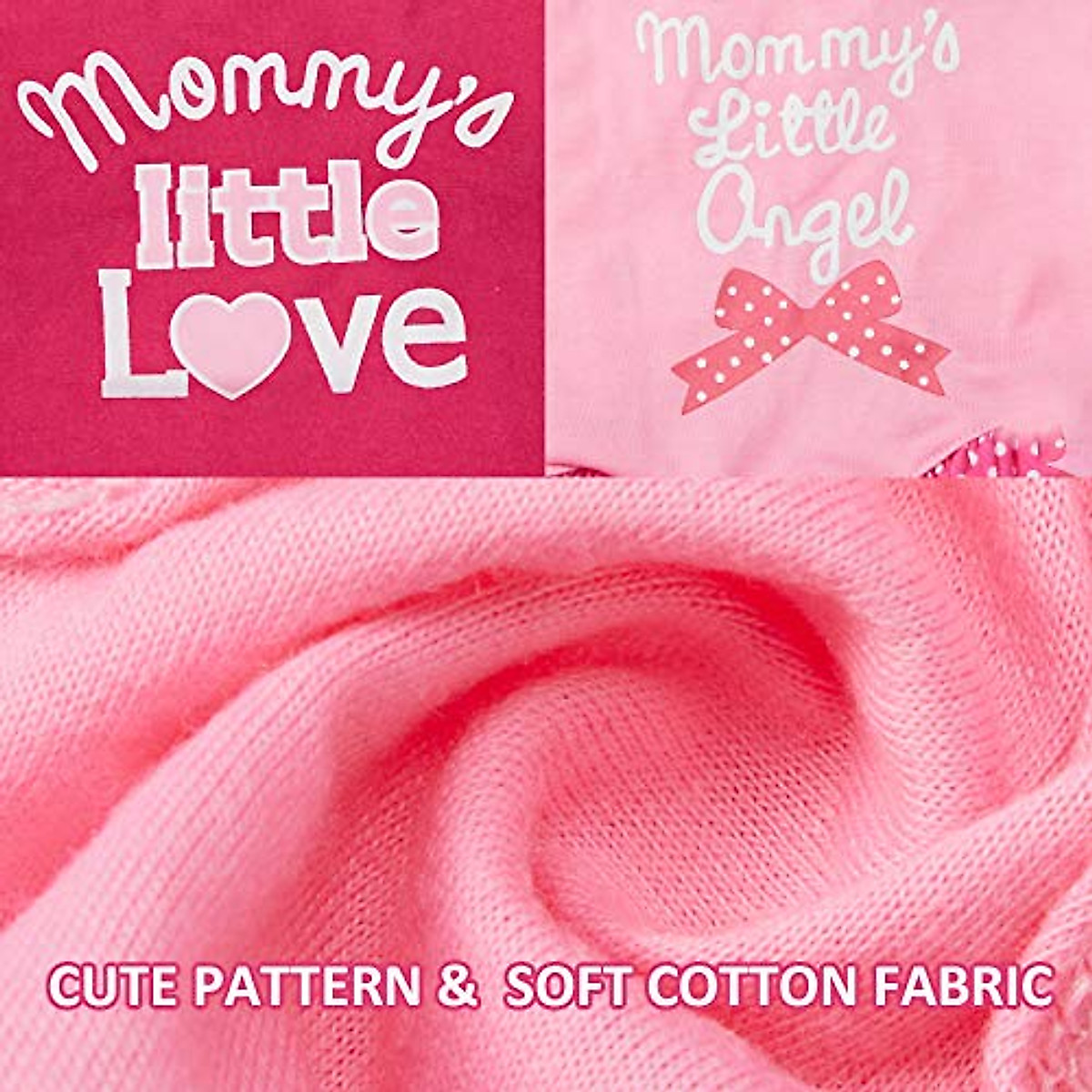 2 Pieces Dog Dresses for Small Dogs Cute Girl Female Dog Dress Mommy Puppy Shirt Skirt Doggie Dresses Pet Summer Clothes Apparel for Dogs and Cats (Love and Angel,Small)