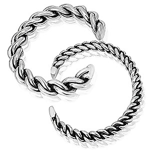 VY JEWELRY Heavy Power Big 12MM - 925 Solid Sterling Silver Cuff Bangle Bracelets – Made in Thailand