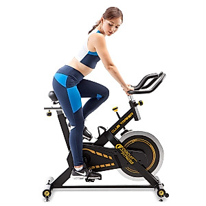 CIRCUIT FITNESS Circuit Fitness 40 lbs. Flywheel Deluxe Club Revolution Cardio Cycle Manual Resistance AMZ-955BK