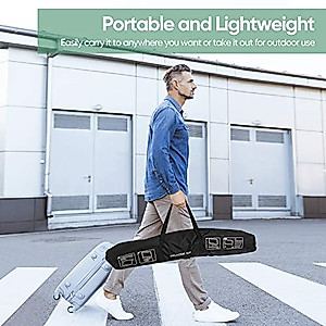 ZENY Projector Screen with Stand 100 Inch 16:9 HD Washable & Wrinkle Free 4K Projection Screen for Outdoor Movie Double Side Video Screen for Home Theater,Camping