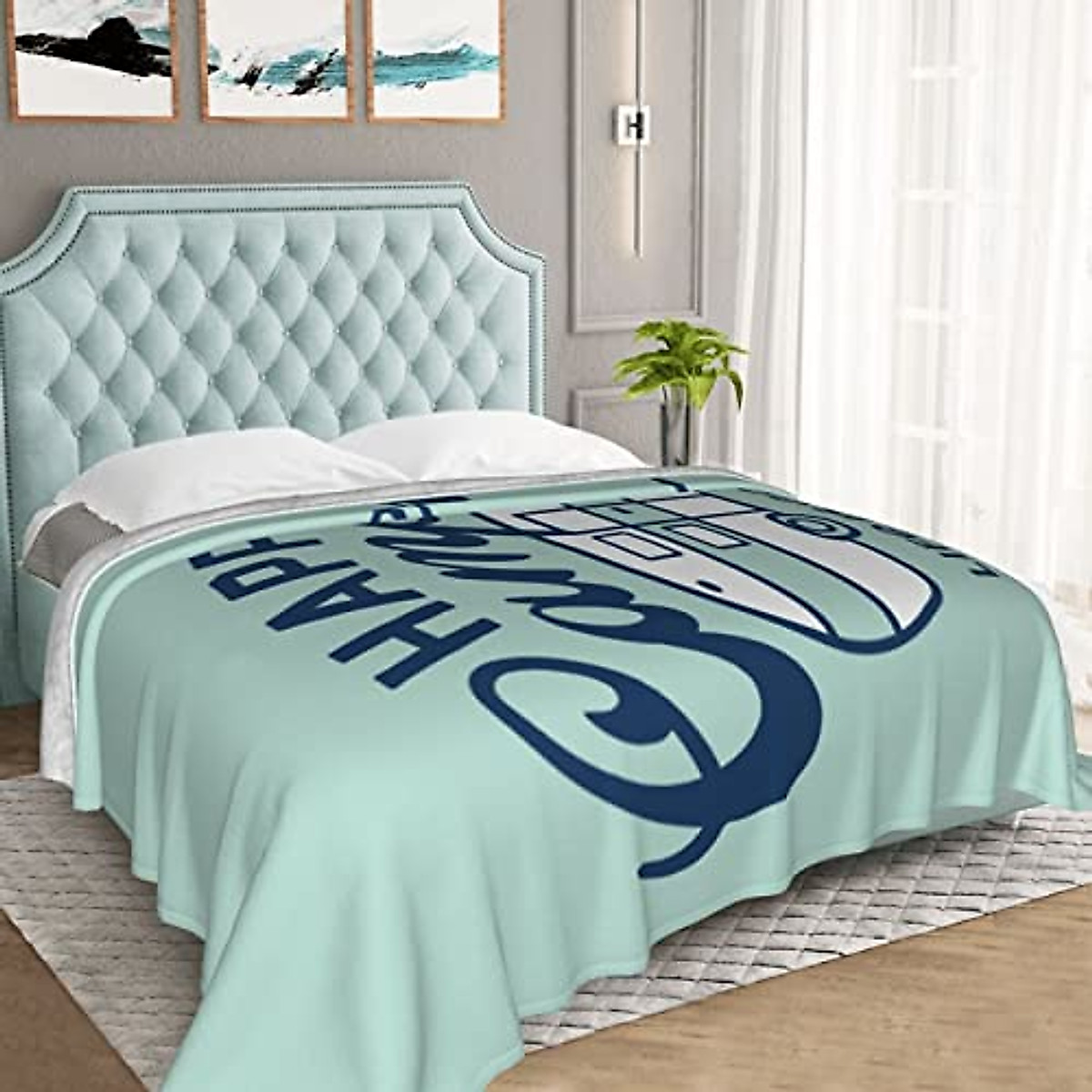 Fleece Throw Blanket Camp Plush Throw Blanket for Couch Sofa Bed Women Blanket (50"x40")