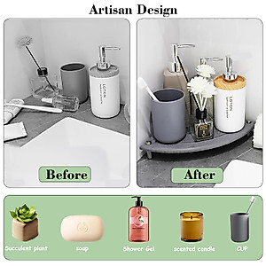 FOWSEEK Stone Drying Tray, Diatomite Instant Dry Sink Organizer for Bathroom Kitchen Counter, Water Absorbing Stone Tray for Sink Sponge Soap Holder Dispenser, Fast Drying Sink Caddy