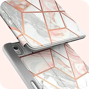 i-Blason for iPad Mini 7 Case (A17 Pro 2024), iPad Mini 6 Case (2021) 8.3 inch, Full-Body Trifold with Built-in Screen Protector Smart Cover with Auto Sleep/Wake & Pencil Holder, Cosmo Series(Marble)