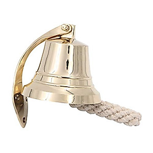 The Metal Magician Nautical Hanging Wall Mountable 4" Solid Brass Ship Bell