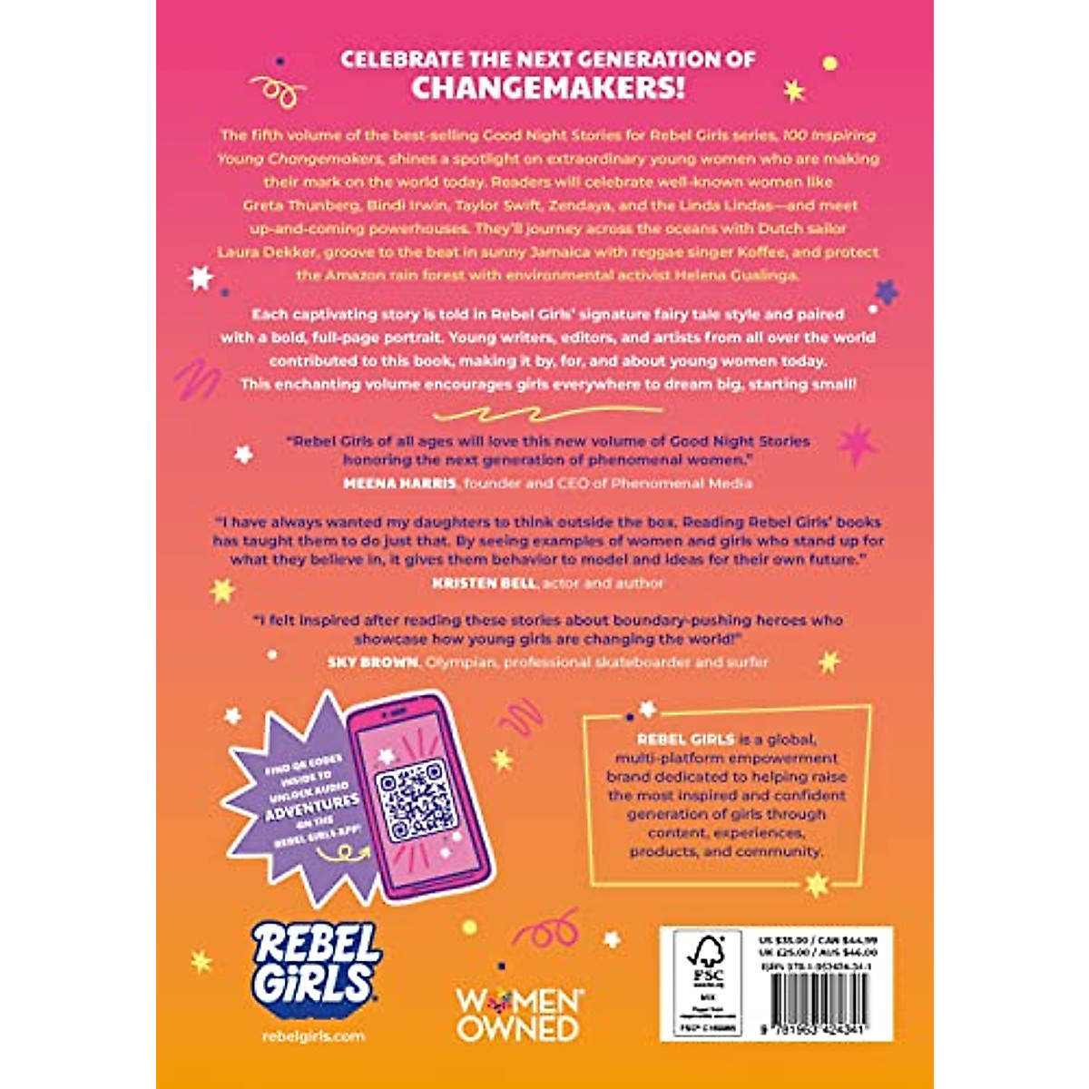 Good Night Stories for Rebel Girls: 100 Inspiring Young Changemakers