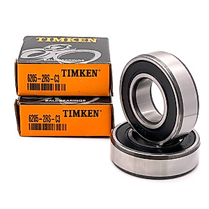 2PACK TIMKEN 6205-2RSC3 Double Rubber Seal Bearings 25x52x15mm Pre-Lubricated and Stable Performance and Cost Effective Deep Groove Ball Bearings