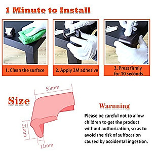 Corner Protector Baby Proofing Corner Guards. Table Corner Protectors for Baby to Prevent Head & Knee Injuries. Adhesive Pre-Taped, 8 Pack