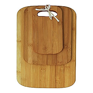 Oceanstar 3-Piece Bamboo Cutting Board Set, Natural