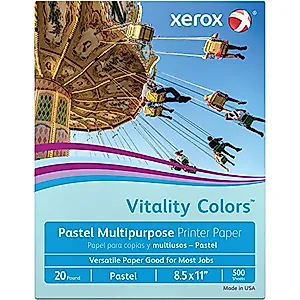 Multipurpose Colored Copy Paper, 20 Lb., 8 1/2in. x 11in., Blue, Ream Of 500 Sheets