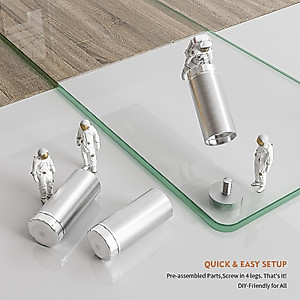 Clear Computer Monitor Riser with Height Adjustable Multi Media Desktop Stand for Flat Screen LCD LED TV, Laptop/Notebook/Xbox One,HD01T-001