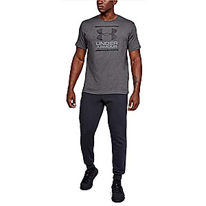 Under Armour mens Global Foundation Short-sleeve T-shirt , Charcoal Medium Heather (019)/Black , X-Large