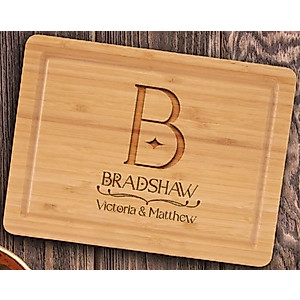 Custom Couple Cutting Board, Laser Engraved Gift for Wedding, Personalized Bamboo Cutting Board with Name, Engraved Cutting Board, Unique Anniversary Gift for Couple, Custom Wedding Cutting Board