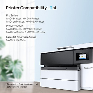 HALLOLUX 58A CF258A Toner Cartridge (No Chip) Replacement for HP 58A CF258A 58X CF258X Toner Cartridge Compatible with Laserjet Pro M404n M404dn M404dw MFP M428fdw M428dw M428fdn Printer 2 Black