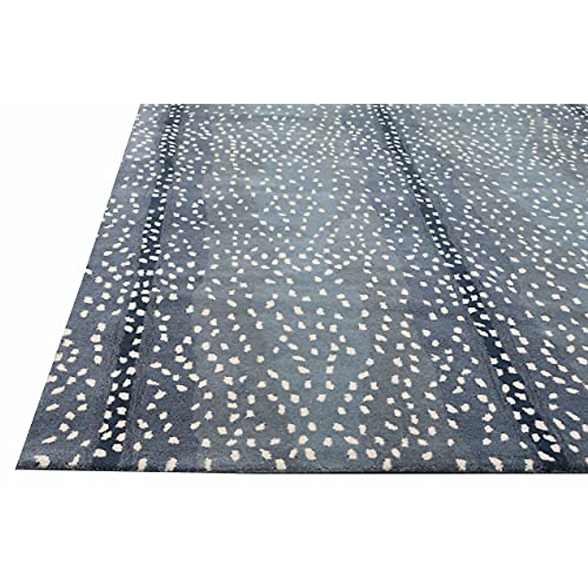 Wallard Design Antelope Cheetah Blue Animal Contemporary Handmade 100% Woolen Area Rugs & Carpets (8'x10')