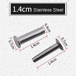 TorSor 9 Sets Kitchen Knife Handle Screw Fixing Rivet Nuts Chef Knives Cutter Wooden Grip Screws Fastener Fixer Clip Nail Replacement Repair Stainless Steel Rivets Anti-Corrosion DIY Tools Accessories