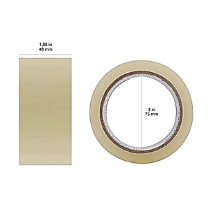 Amazon Basics Packaging Tape, 1.9 in x 72.2 yards, 1.8mil Thickness (12-Roll), Clear