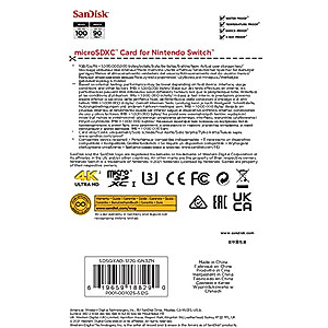 SanDisk 512GB microSDXC Card Licensed for Nintendo Switch - SDSQXAO-512G-GNCZN