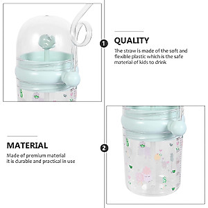 TOYANDONA Baby Drinking Cup with Straw Water Whale Spray sippy Cup Portable Toddler Cups Summer Water Cup Green(Pattern Random)