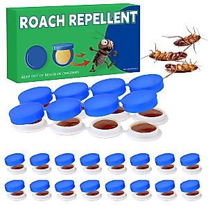 16PCS Roach Bait & Killer, Roach Repellent and Gel for Roach Nest Elimination of Indoor Infestations, Effective Solution for Small to Large Cockroaches, Easy to Use, Ideal for Hidden Areas