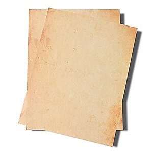 Loose Leaf Paper, Stationery Writing Paper, Vintage Antique Letterhead Paper 8.5" x 11" ,100 Sheets, A4 Unpunched Refills Paper for Ring Binder/Discbound, Decorative Printer Paper