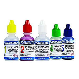 Poolmaster 23227 Replacement Indicator Solutions #1 - #5 For Spa or Swimming Pool Water Testing