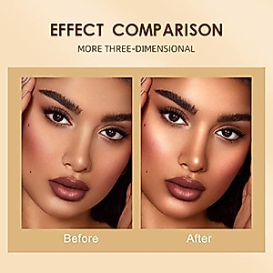 MEICOLY Contour Stick Makeup, Multi-Use Facial Repair Contouring Bronzer 3D Multi Stick, Face Body Shading Stick Foundation Cream, 0.25 Oz,03 Contour