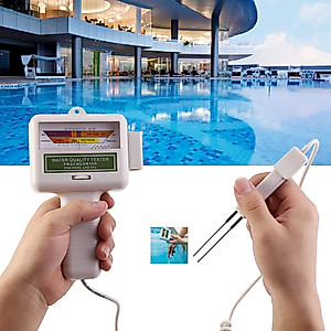 PH Meter Chlorine Tester, Portable 2 in 1 Digital Water Quality Analysis Monitor and Chlorine Level CL2 Tester Meter for Swimming Pool, Spa, Drinking Water