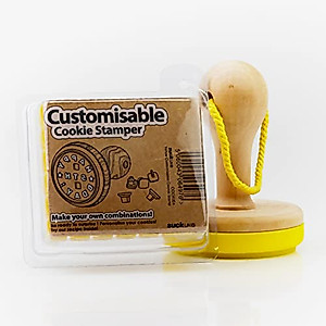 Suck UK Customisable Cookie Stamp Alphabet Cookie Cutters Personalized Cookie Stamp For Baking Silicone Baking Molds & Cookie Decorating Supplies Cookie Press Baking Kit & Baking Gifts