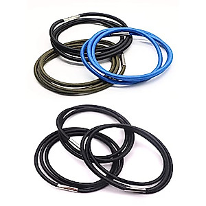 Trash Can Bands Fits 13 to 30 Gallon Trash Cans, Hongmed Garbage Can Rubber Bands, 6 Count (Pack of 2), One Pack Black, Blue, Olive Green, Another Black Only.