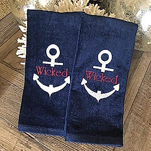 Personalized Nautical Hand Towel Set (2)