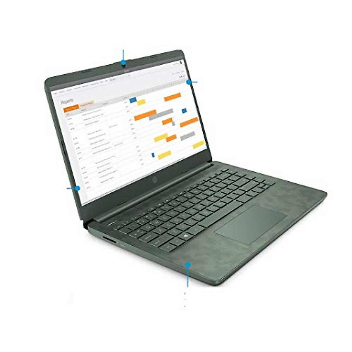 HP 14-DQ1089WM Camo Design 14" 8GB 256GB SSD Core i3-1005G1 1.2GHz Win10H, Green