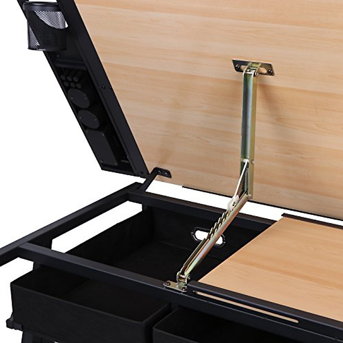 Smartxchoices Drafting Table Drawing Desk Reclining Tiltable Tabletop Bundle Set with Stool and 2 Storage Drawers Art Writing Reading Workstation for Office and Home
