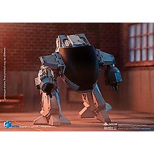Hiya Toys Robocop: Battle Damaged ED-209 1:18 Scale Action Figure, Multicolor