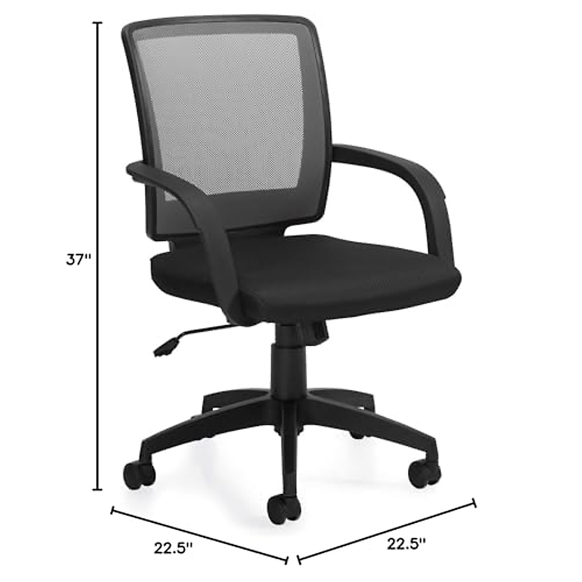 GOF Mesh Office Desk Chair (G10900B)-Work & Task Seating with Ergonomic Features for Conference Room, Boardroom, Home & School Office (Qty 1)