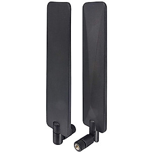 Kaunosta 4G LTE Antenna 10DBI SMA Male Antenna WiFi Aerial Omnidirectional Antenna 700-2700 MHz for WiFi Router Long Range Receiver Wireless Network Card 4G LTE Security Camera 2pcs