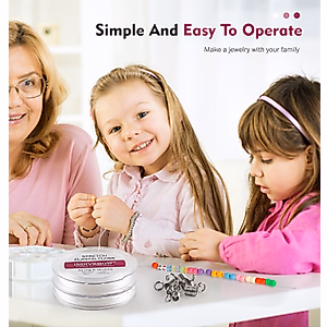 INDIVSHOW Elastic Bracelet String Cord Stretch Bead Cord with 6pcs Bead Stoppers and 1pc Big Eye Beading Needle for Jewelry Making and Bracelet Making White