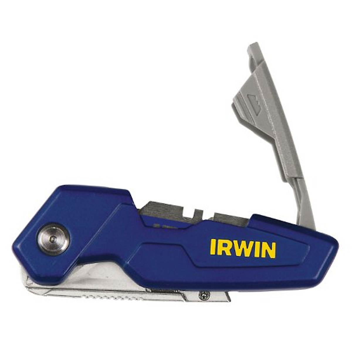 IRWIN Utility Knife, Folding with Blade Storage (1858319) , Blue