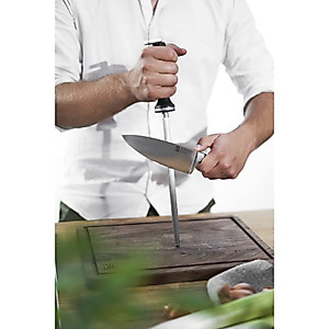 ZWILLING Accessories Sharpening Steel, 10-inch, Black/Stainless Steel