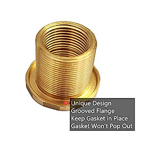 RAINPAL RBS022 Brass Rain Barrel Spigot(3/4" Quarter Turn Ball Valve w/ Bulkhead Fitting and Thread Tape)