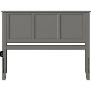 Leo & Lacey King Panel Headboard in Atlantic Gray