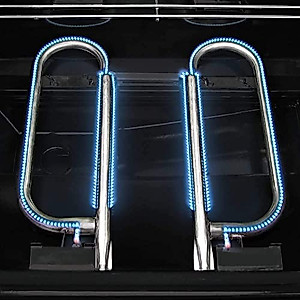 Criditpid Grill Replacement Parts for Master Forge MFA350CNP, MFA350BNP, Porcelain Steel Heat Plate Shield Burner Cover, Stainless Burner Tube Replacement for Dyna-Glo DGP350NP, 101-03005.