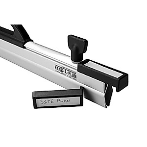 Hang-A-Plan, 24 Inches General Hanging Clamp, Silver, Holds up to 150 Plans, Single Clamp